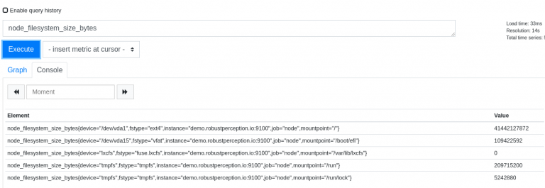 Filesystem Metrics From The Node Exporter Robust Perception Prometheus Monitoring Experts